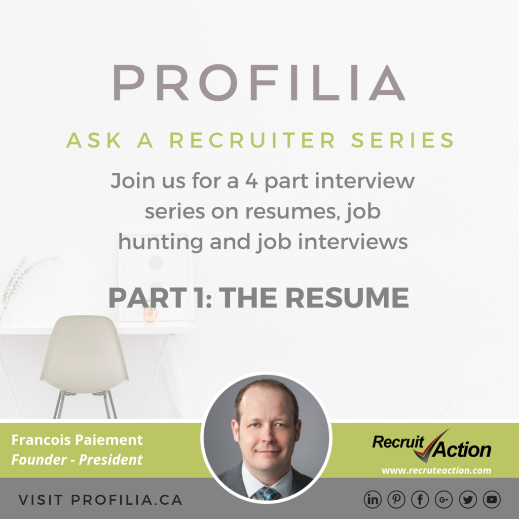 Profilia interviews Recrute Action’s Founder and President, François ...